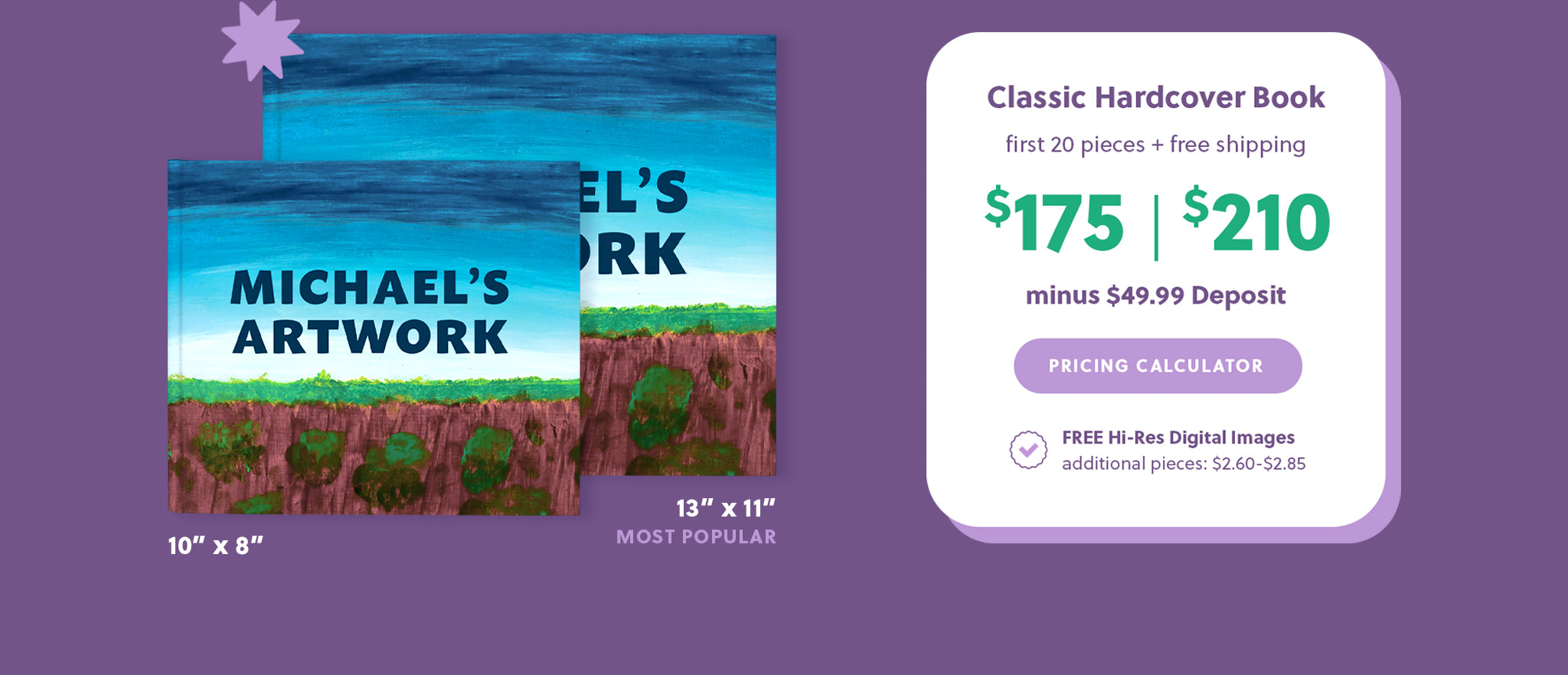 Custom Art Book – Plum Print