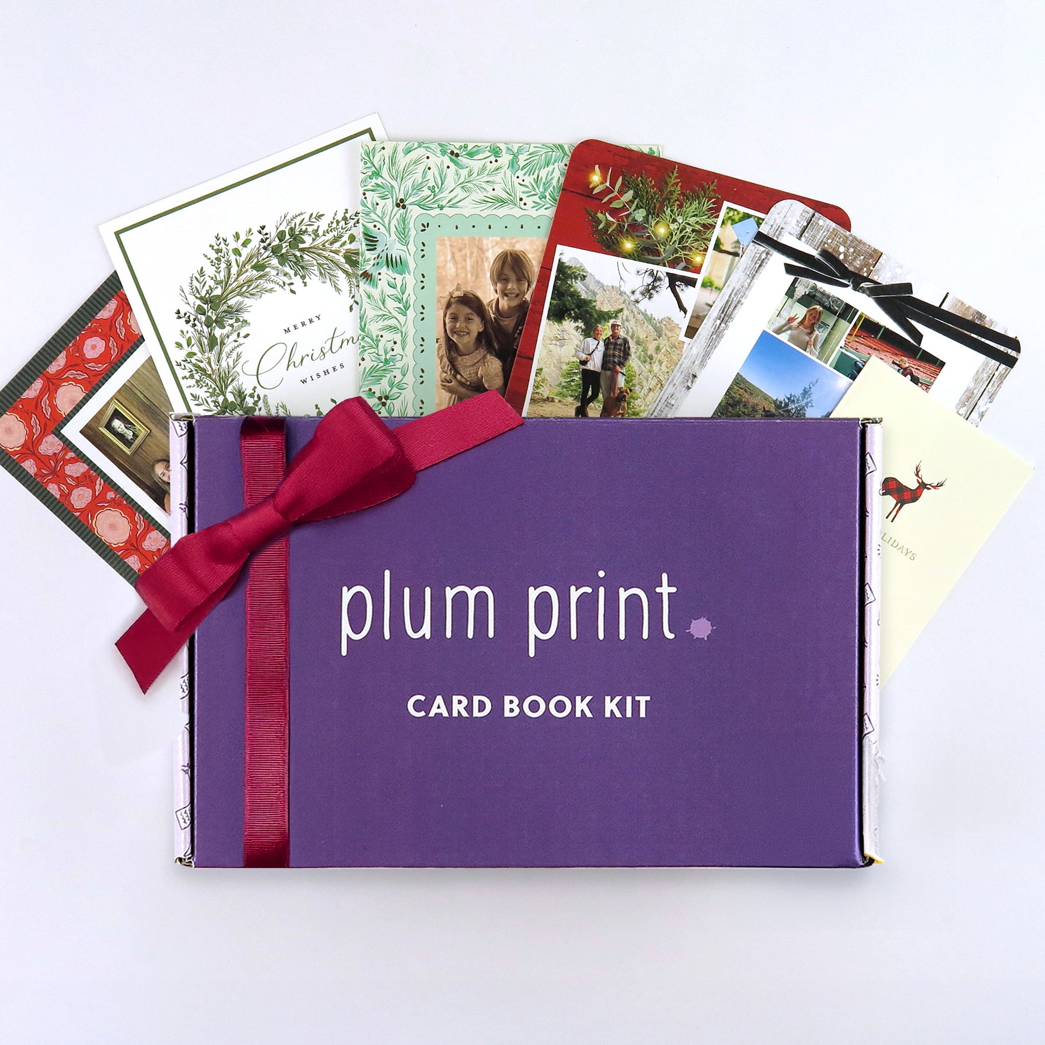 Card Book Gift Box – Plum Print