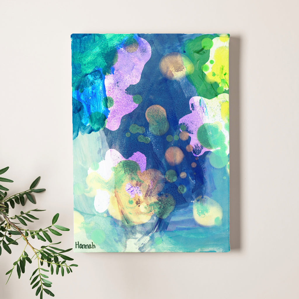 Wrapped Canvas – Plum Print