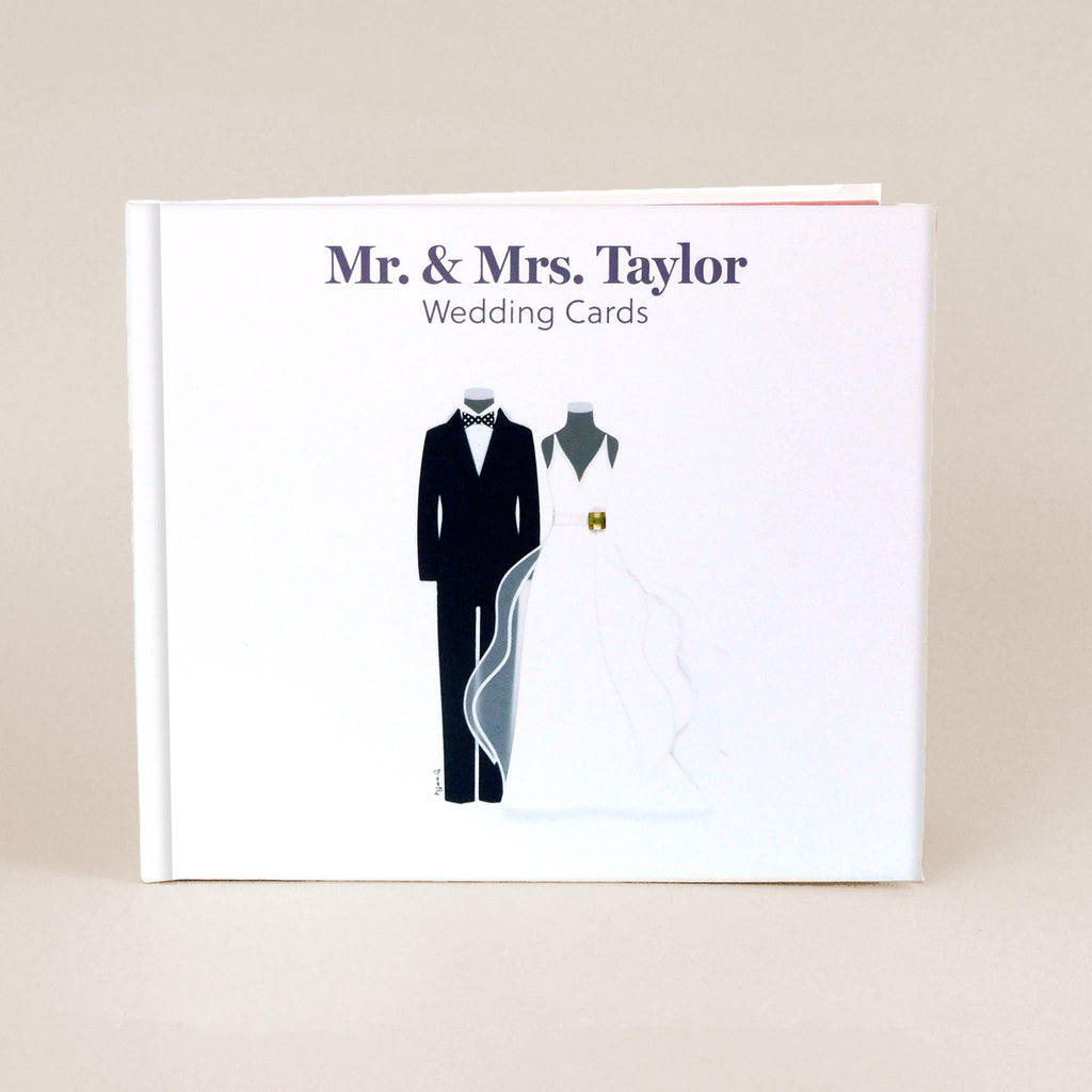 Wedding Card Book – Plum Print